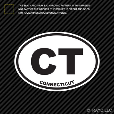 Connecticut State Oval Sticker Die Cut Decal CT | eBay