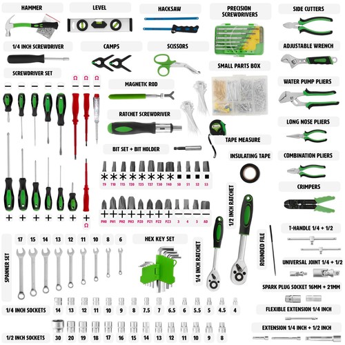 899 pc tool box with tools kit storage mobile trolley on wheels with 4 ...
