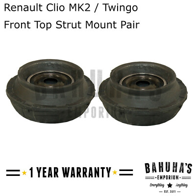 Renault Clio Mk2 Front Suspension Top Strut Mounts & Bearings Pair ...