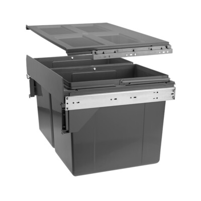 Pull Out Kitchen Waste Recycle Soft Close Bin for 400mm Cabinet - side ...