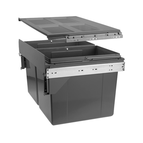 Pull Out Kitchen Waste Recycle Soft Close Bin for 400mm Cabinet - side ...