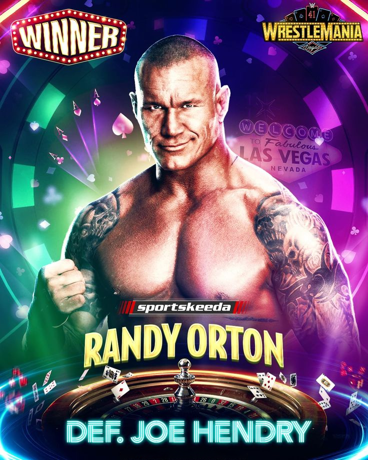 WWE Randy Orton Def Joe Hendry WrestleMania Paper Poster 210 GSM [No ...