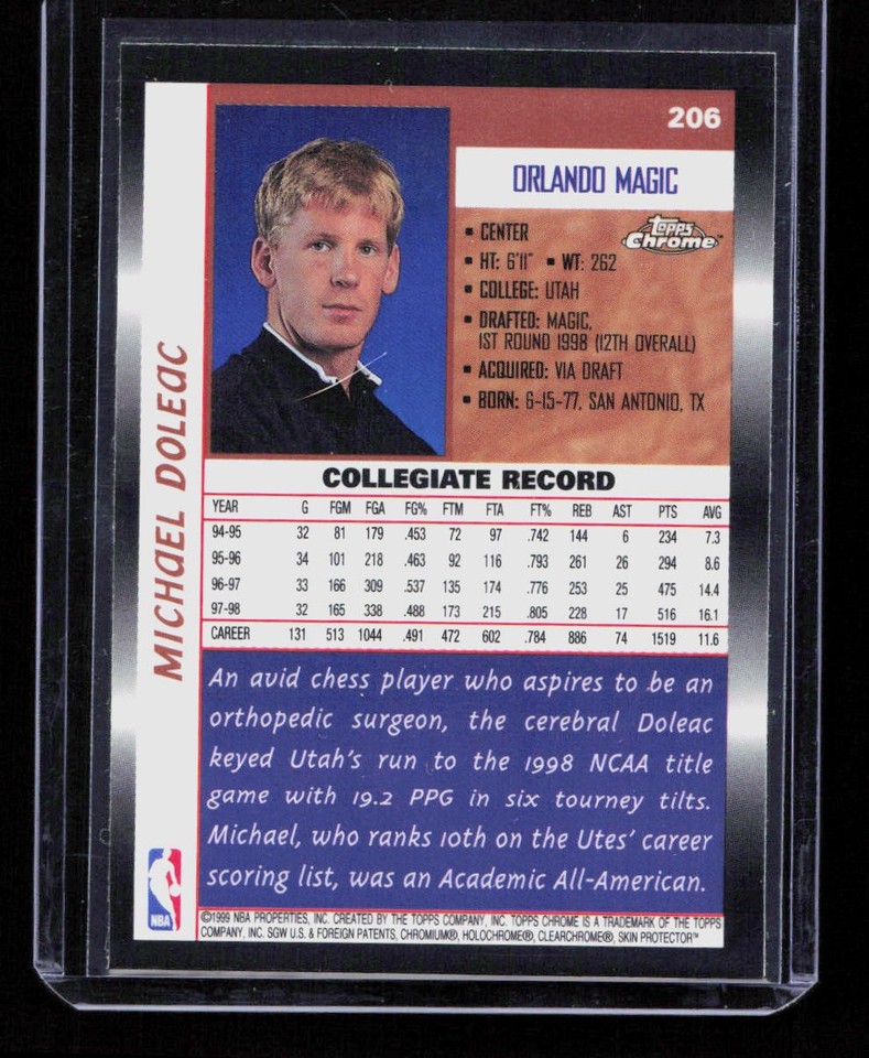 Michael Doleac 1998-99 Topps Chrome #206 Base Rookie | eBay