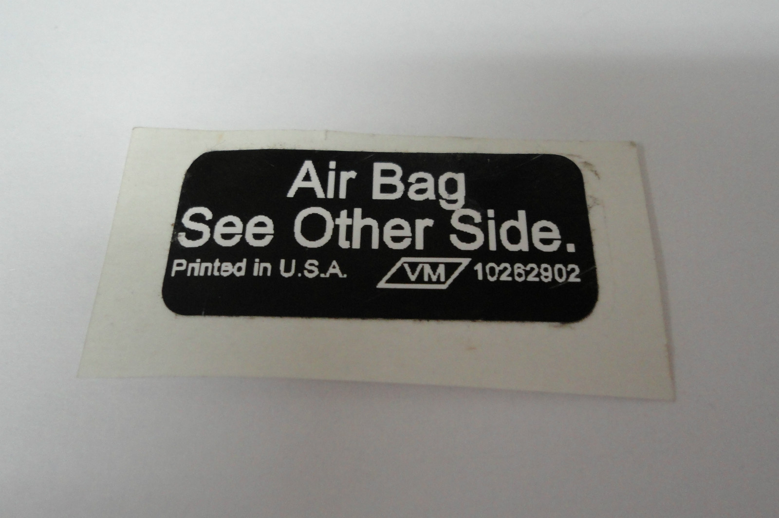 1990-1996 C4 CORVETTE SUNVISOR AIR BAG WARNING LABEL | eBay