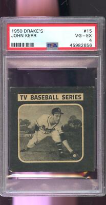 1950 Drake's Drake TV Series #15 John Kerr Buddy PSA 4 Graded Baseball ...