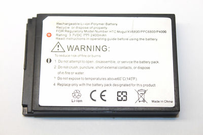 Replacement Rechargeable Li-Ion Polymer Battery 3.7V 2400mAh HTC XV6800 ...