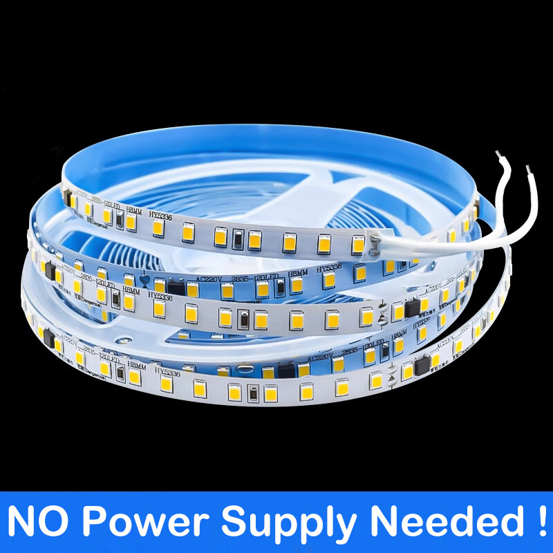 Cold White 6000K 110V LED Neon Strip Lights Flexible Tape No ...