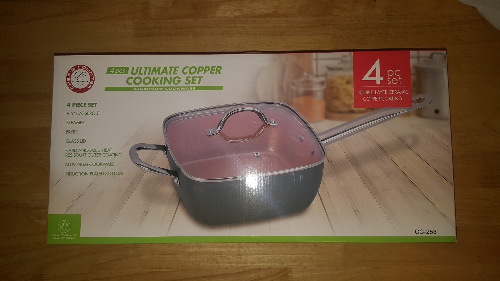 4 Pcs Ultimate Copper Cooking Set - Chef's Counter - Casserole Steamer ...