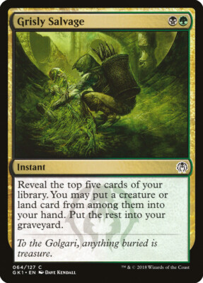 Grisly Salvage Guild Kit: Golgari NM Black Green Common MAGIC MTG CARD ...