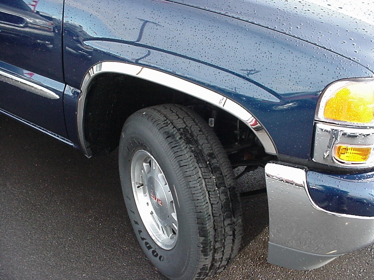 Fender Trim For CHEVY SILVERADO 99-07 2" Wide Mirror Polish Stainless ...