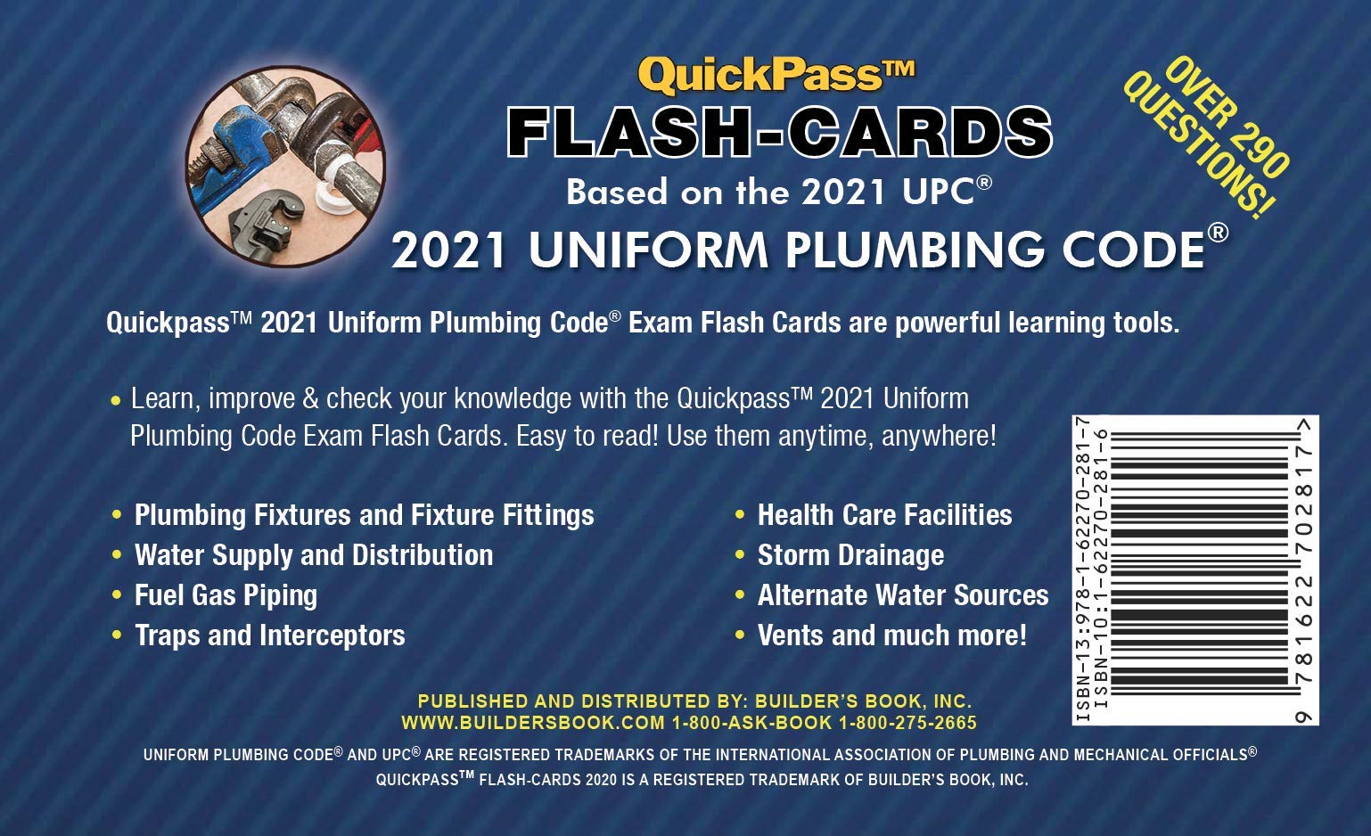 Uniform Plumbing Code QuickPass Flash-Cards Based on the 2021 UPC by Builder's Book Inc. (2020 ...