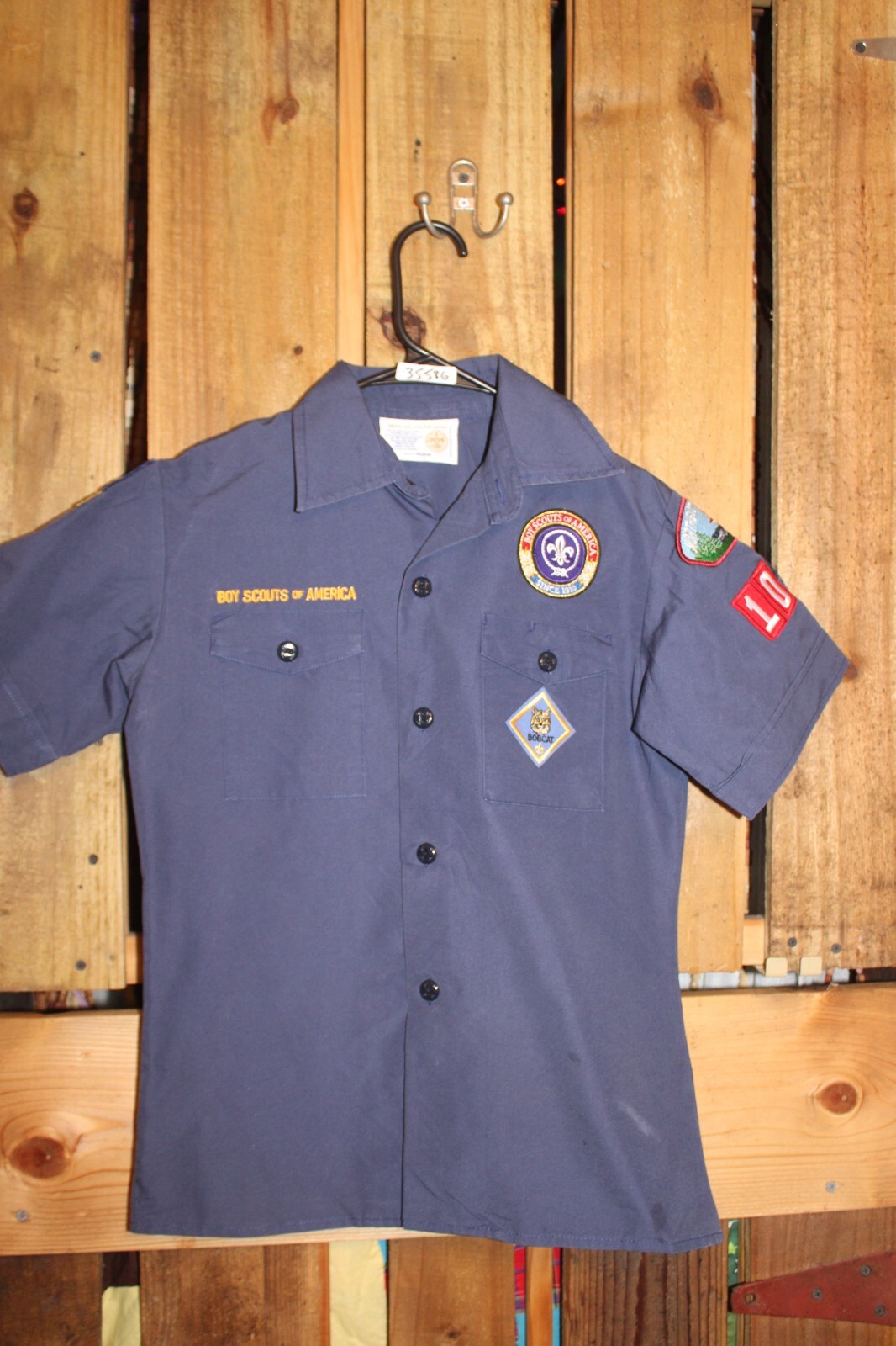 Boy Scouts of America Uniform Youth Shirt Medium Cub Blue | eBay