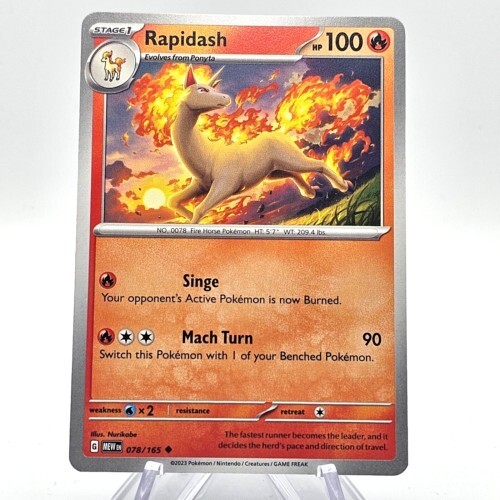 Rapidash Pokemon TCG Card 078/165 | eBay