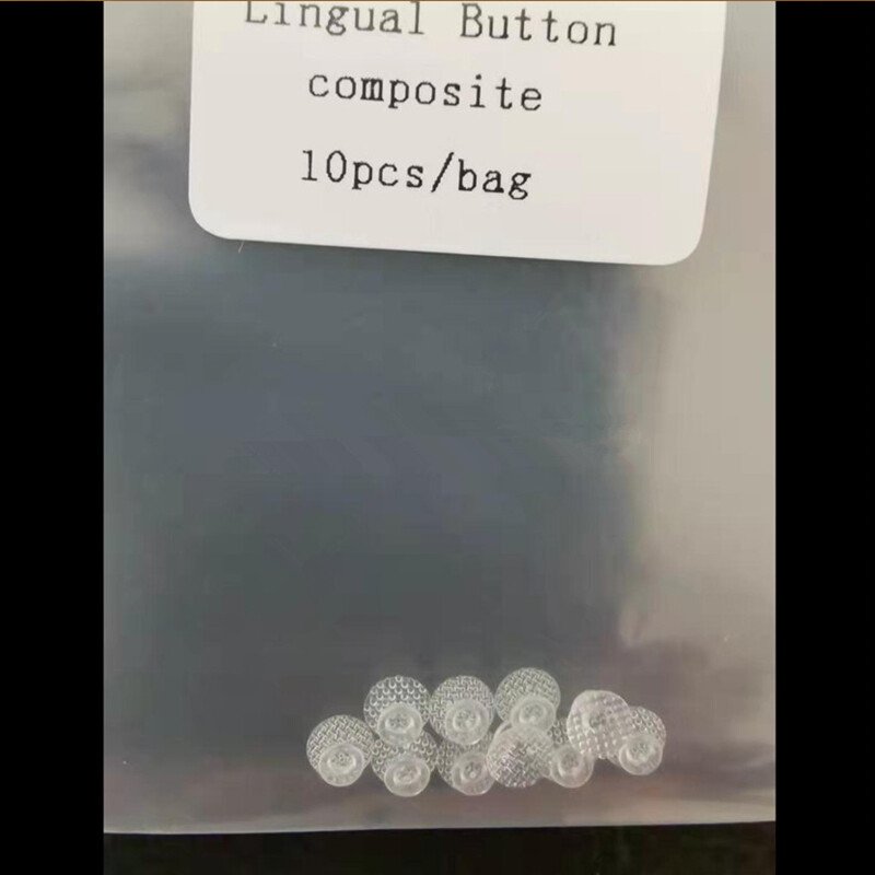 Dental Lingual buttons Clear composite resin Orthodontic Lingual button ...