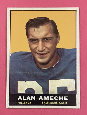 1961 TOPPS #3 ALAN AMECHE BALTIMORE COLTS HOF CARD VG U108 | eBay