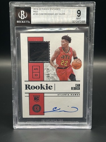 2019-20 Panini Encased - Rookie Jersey Autographs Cam Reddish #195 Red ...
