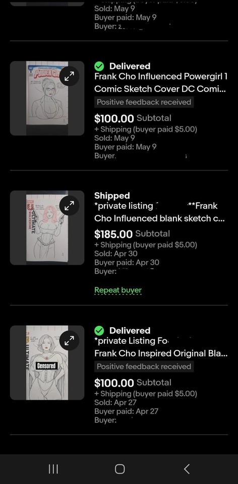 Frank Cho Inspired Powergirl Anissa Invincible Comic Sketch Cover DC ...