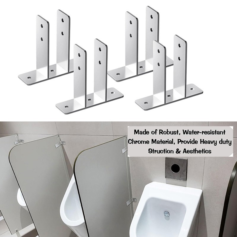 4pcs urinal partition bracket carbon steel bathroom divider support kit ...