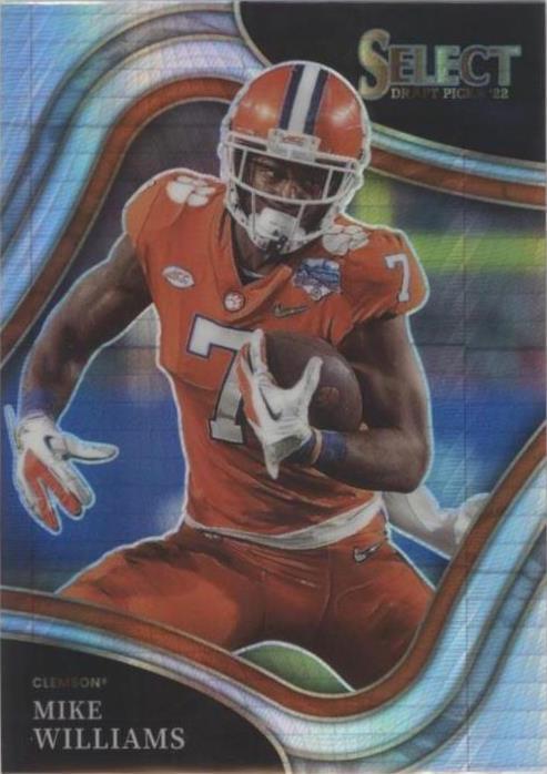 2022 Panini Select Draft Picks - Field Level Mike Williams #187 Hyper ...