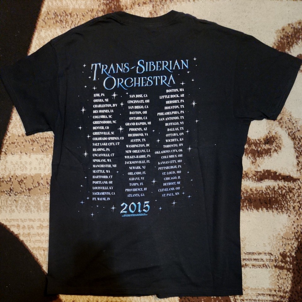 Trans Siberian Orchestra Concert T Shirt Tour 2015 TSO 2 Sided Wolf ...