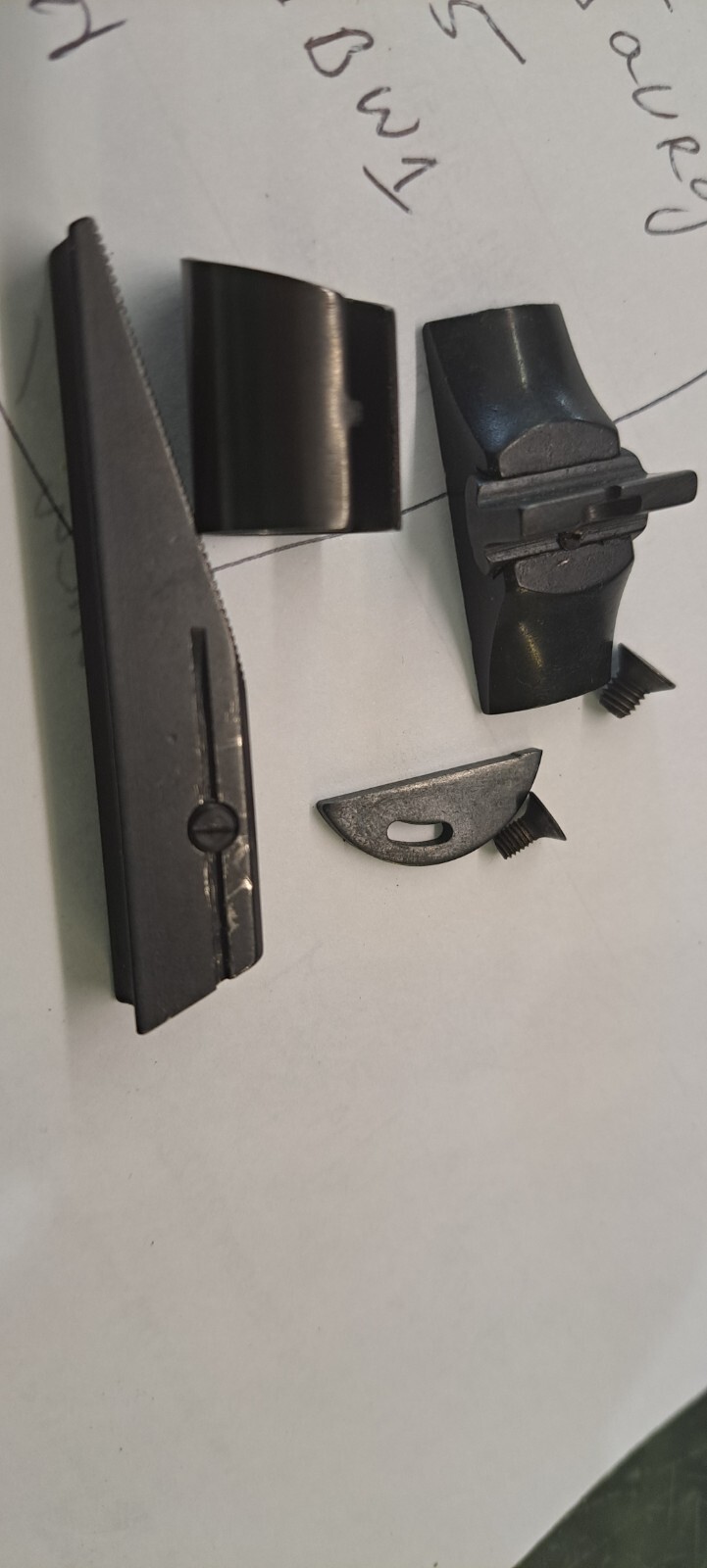 Vintage Front And Rear Rifle Sight With Hood And Screws | eBay