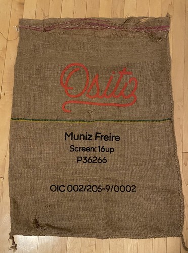 Osito brand coffee bean burlap bag Muniz Freire Brazil | eBay