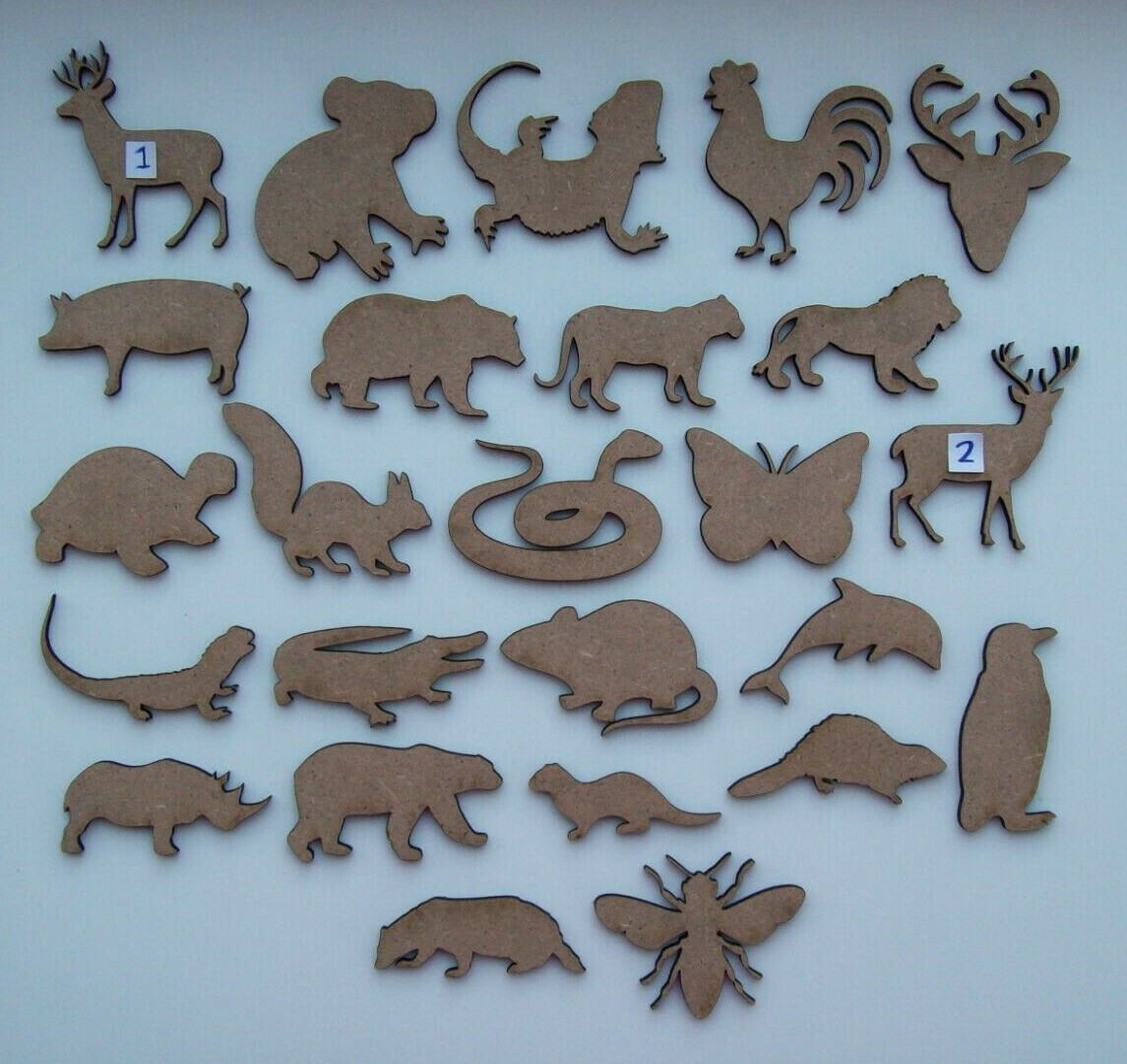 MDF Wooden Animal, cut out shapes, craft making, decoration ...