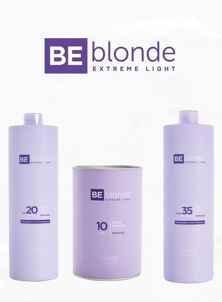 Be Blonde Deco Powder Silver 10 Oxy Blue 20 35 Peroxide Bleach Powder ...