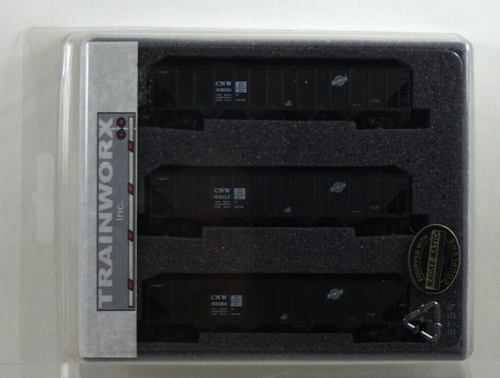 NOS Trainworx CHICAGO & NORTH WESTERN N Scale Quad Hopper 3-Car Set ...