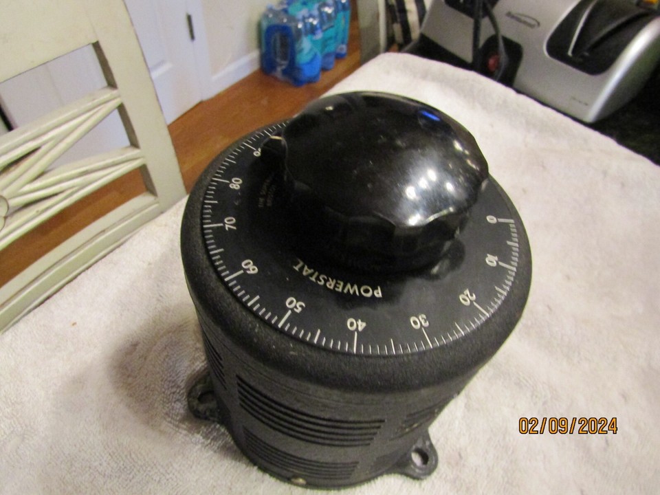 VINTAGE POWERSTAT 116U SUPERIOR 7.5A VARIABLE TRANSFORMER ...