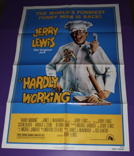 HARDLY WORKING MOVIE POSTER ORIG ONE SHEET JERRY LEWIS | eBay