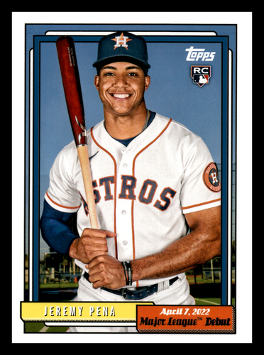 Jeremy Peña 2022 Topps Heritage #629 RC Rookie Centered Mint | eBay