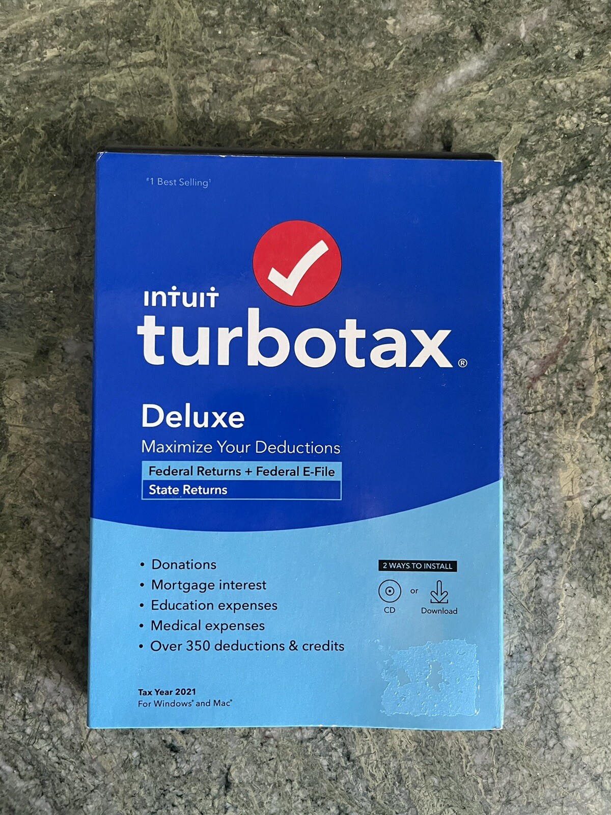 2021 TurboTax Deluxe Federal + State E-File State Returns for Windows ...
