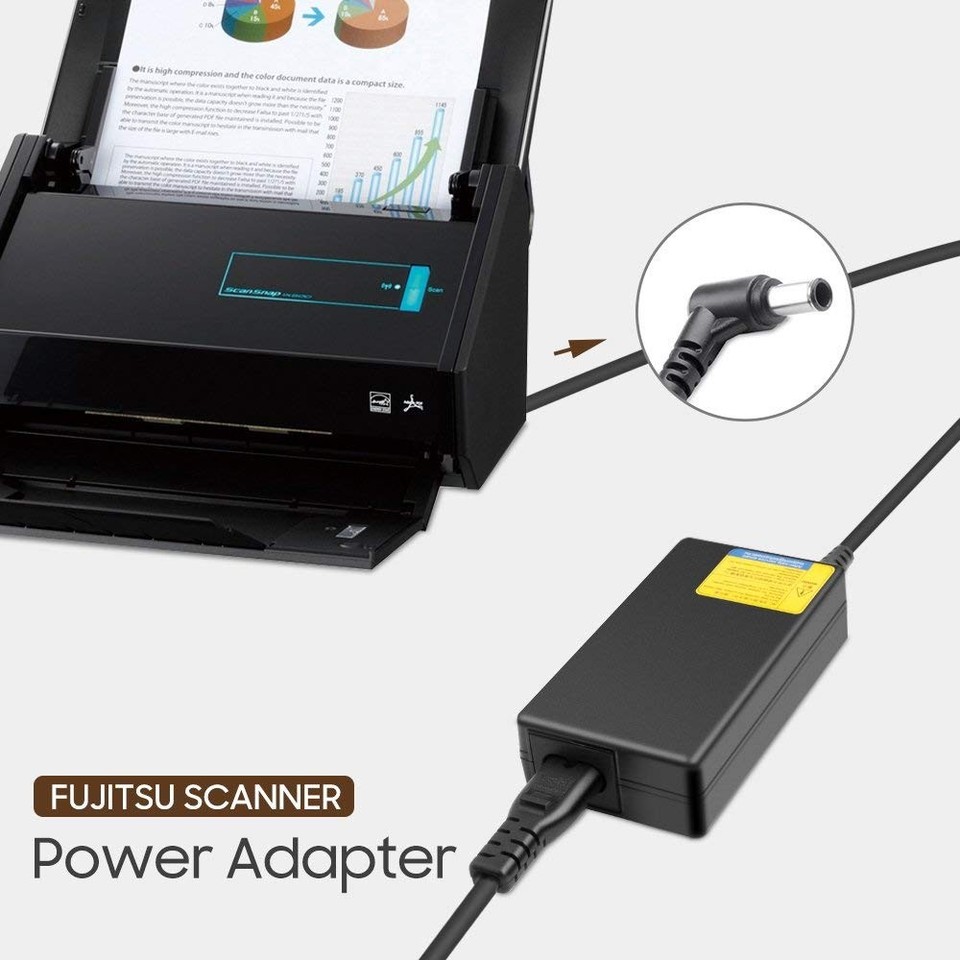 TAIFU 16V AC Adapter Charger for Fujitsu ScanSnap iX1600 iX1400 iX500 ...