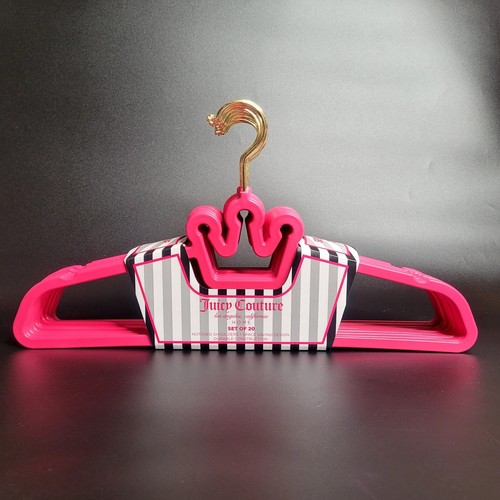 Juicy Couture Hot Pink Princess Crown Tiara Girly Gold Hooks 20 Hangers ...