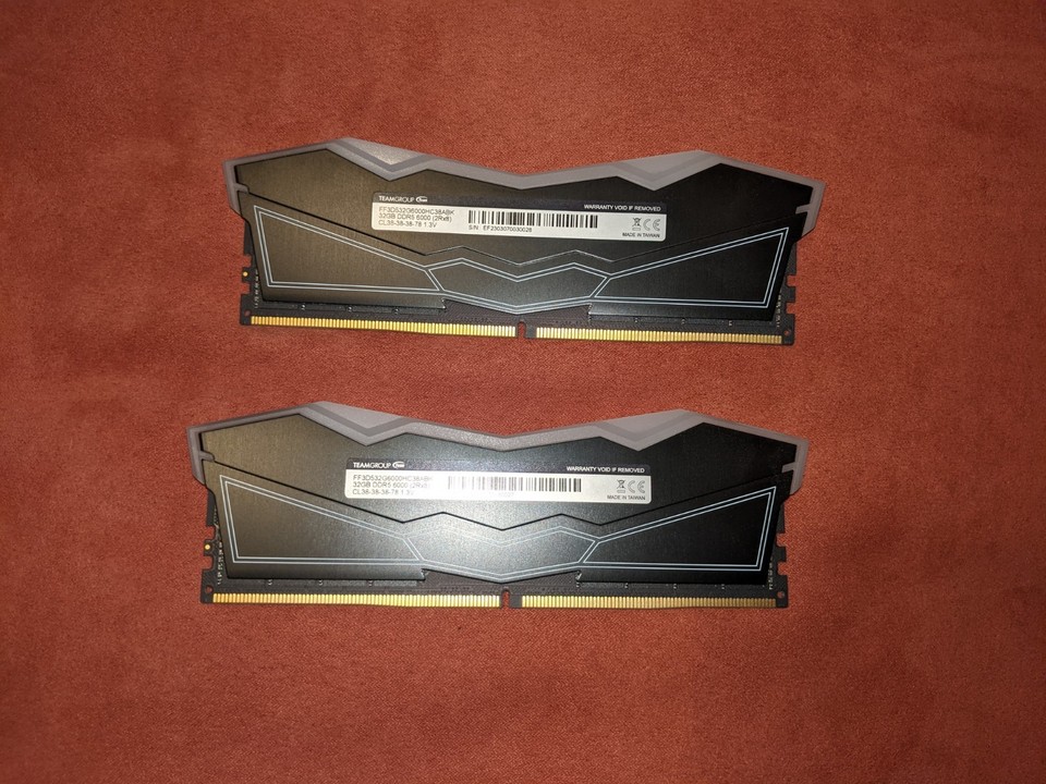 TEAMGROUP T-Force Delta RGB DDR5 Ram 64GB (2x32GB) 6000MHz - Excellent ...