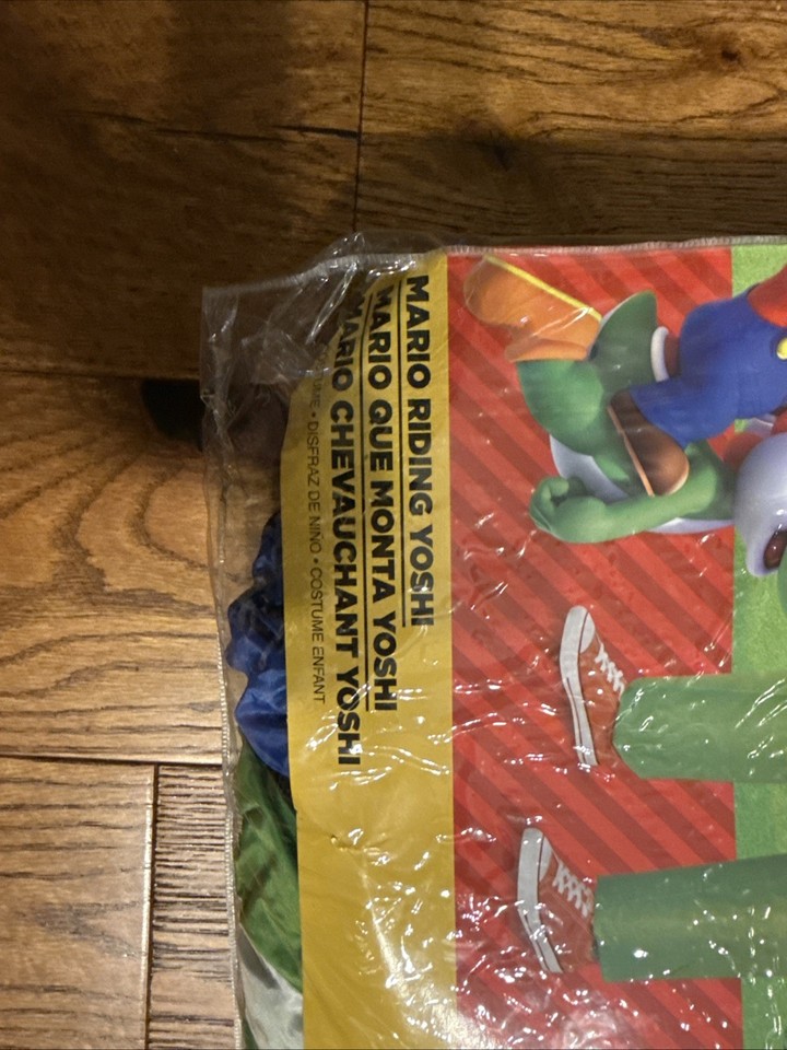 New Kids' Super Mario Yoshi Inflatable Riding Costume One Size (7–8 ...