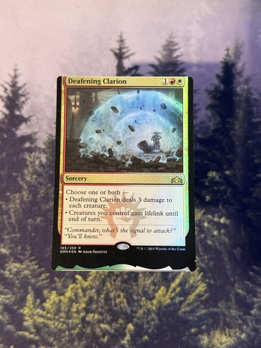 🎉 NFC - Deafening Clarion - Foil MTG Miscut Error - Non-factory Cut | eBay