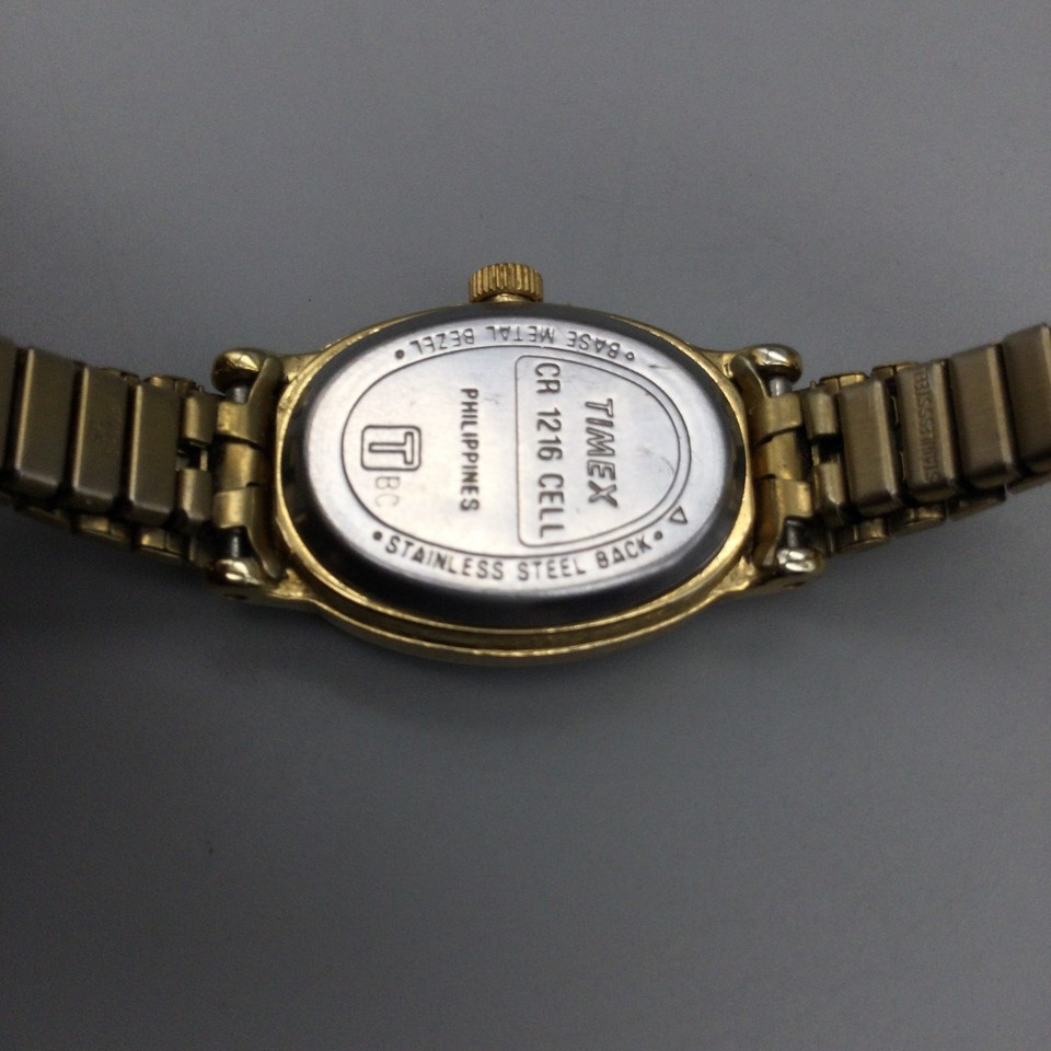 Timex Cavatina Watch Womens 18mm Gold Tone Oval Dial Stretch Band New ...