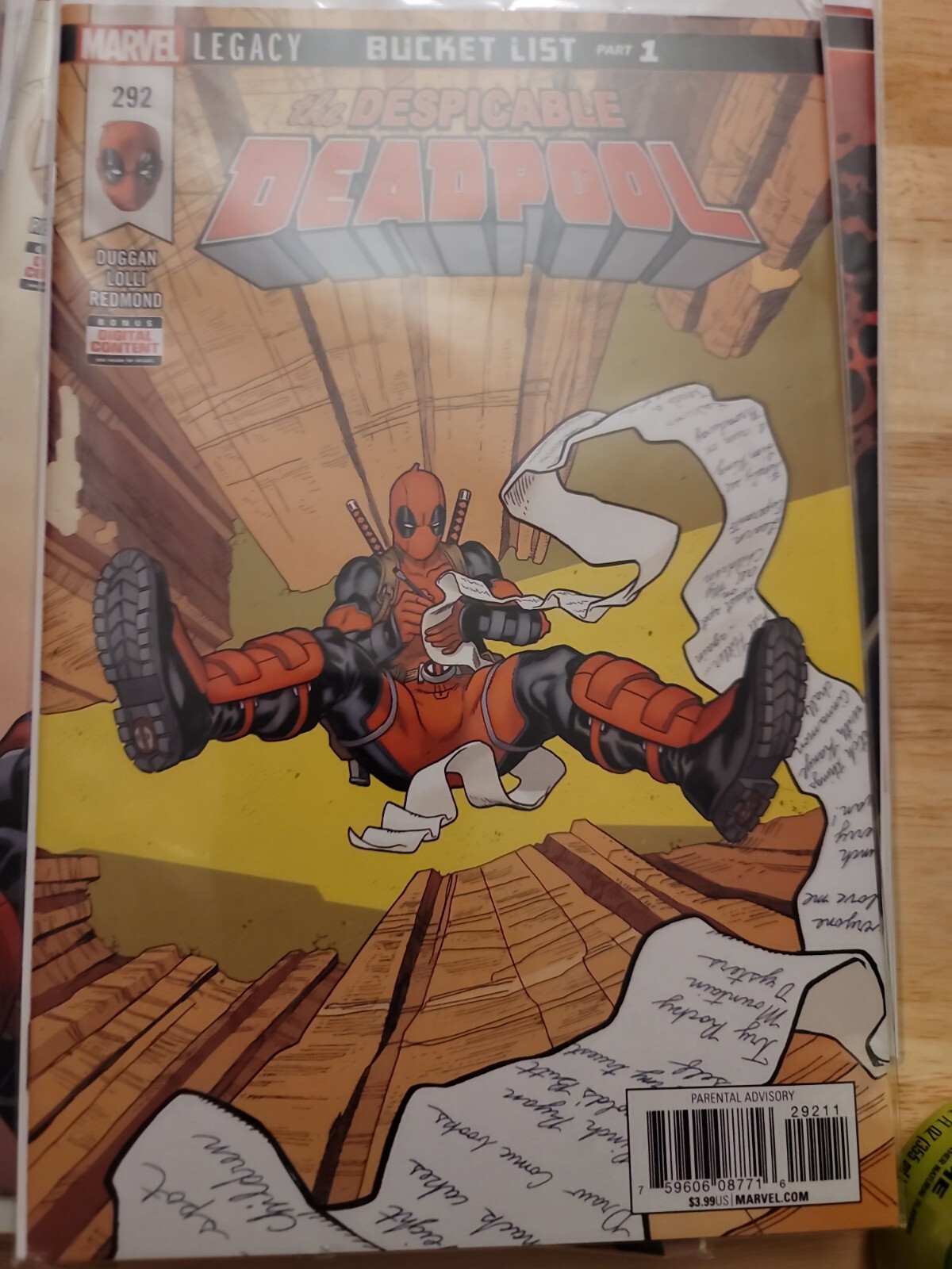 The Despicable Deadpool #292 Bucket List Part 1 Marvel Comics Legacy ...