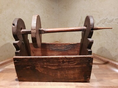 Antike Spindel Spinnrad Holz Holzspindel Mittelalter | eBay.de