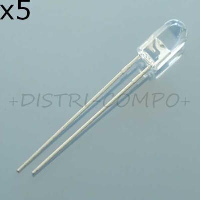 Led verte 5mm 200mcd 30° 2.2V 20mA WP1503SGC Kingbright RoHS (lot de 5 ...