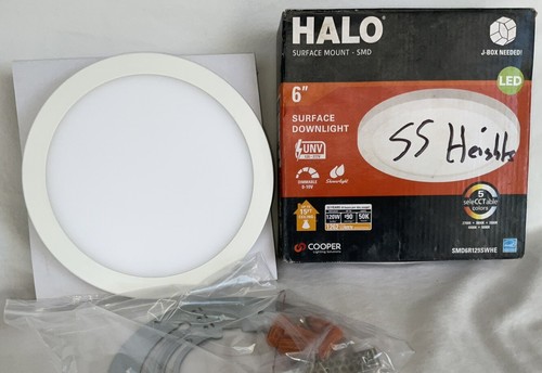 Halo SMD6R129SWH 6" Round LED Surface Mount Downlight, 1200 Lumens ...