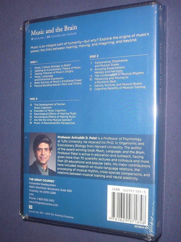 Teaching Co Great Courses DVDs : MUSIC and the BRAIN new & sealed | eBay