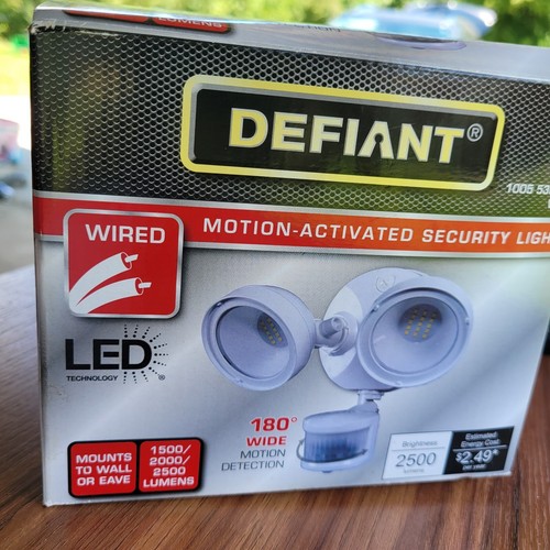 Defiant 180 Degree White Motion-Sensing Outdoor Security Light | eBay