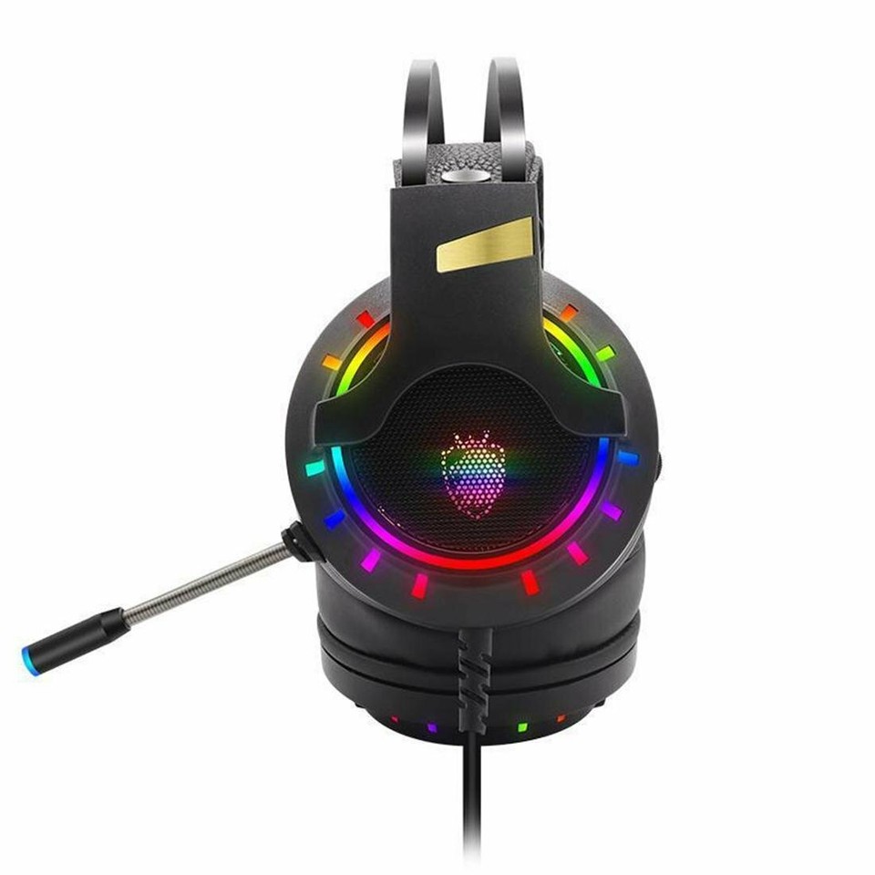 LED Gaming Headset Headphones Microphone Mic 3.5mm For PC Laptop Xbox ...