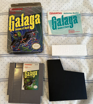 TESTED! Galaga: Demons of Death Box, Game CIB complete Nintendo NES ...