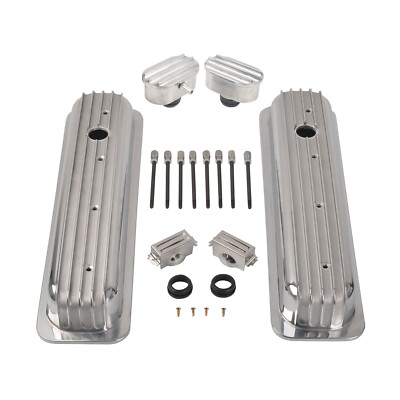 For 87-97 SBC Chevy Vortec 350 Center Bolt Finned Short Valve Cover+PCV ...