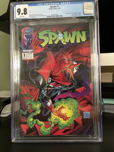Spawn #1 CGC 9.8 White Pages McFarlane 1st Appearance Al Simmons ...