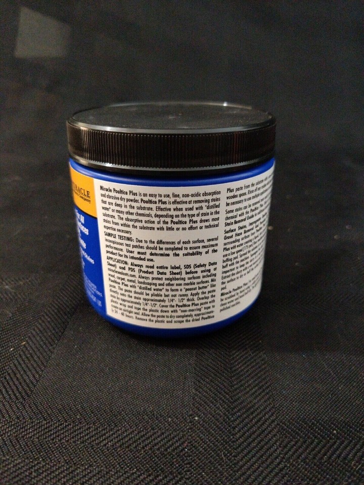 NEW MIRACLE Poultice Plus Stone Cleaner & Stain Remover 1 Lb Jar (2 ...